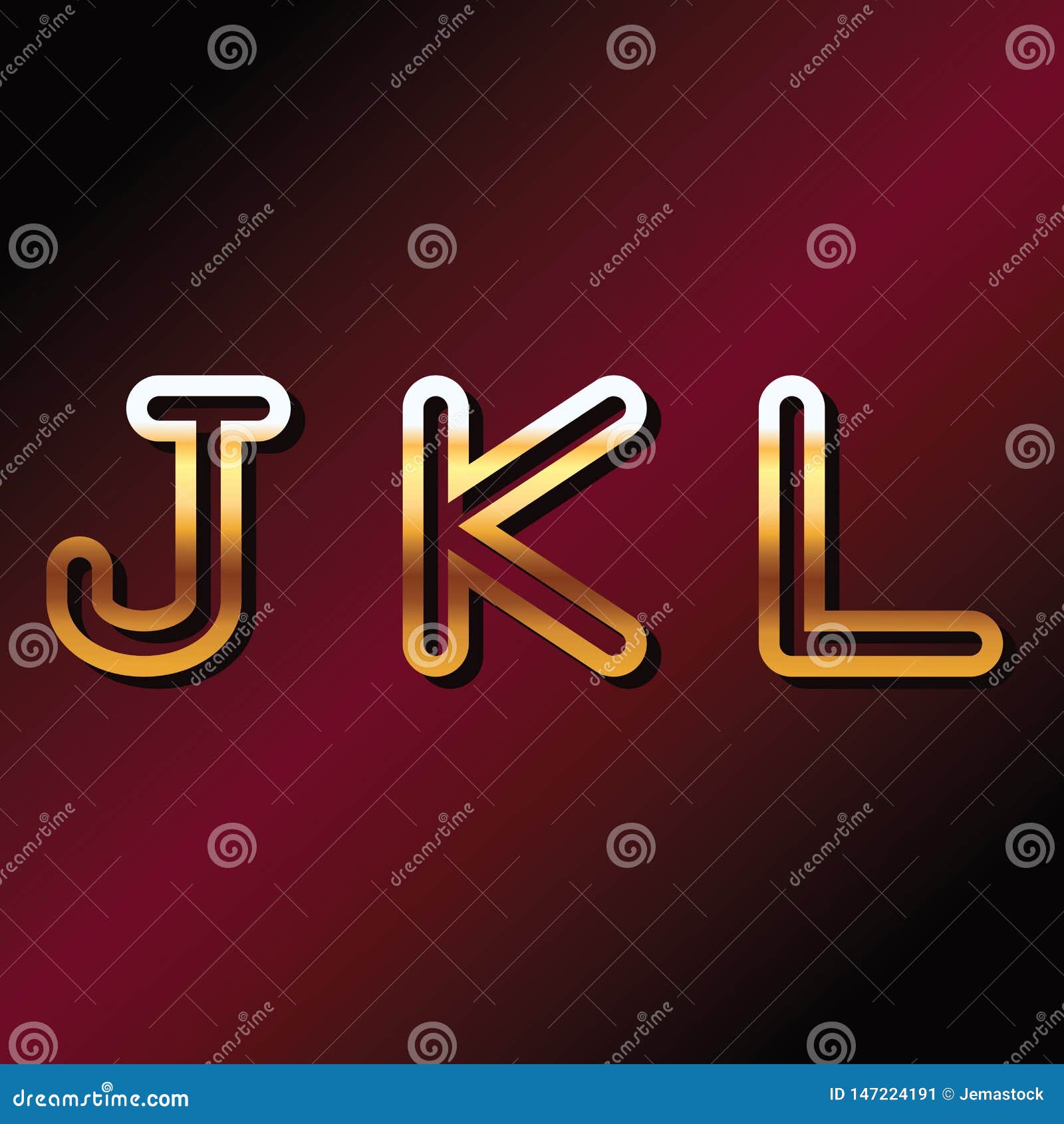JKL alphabet fonts stock vector. Illustration of exclusive - 147224191