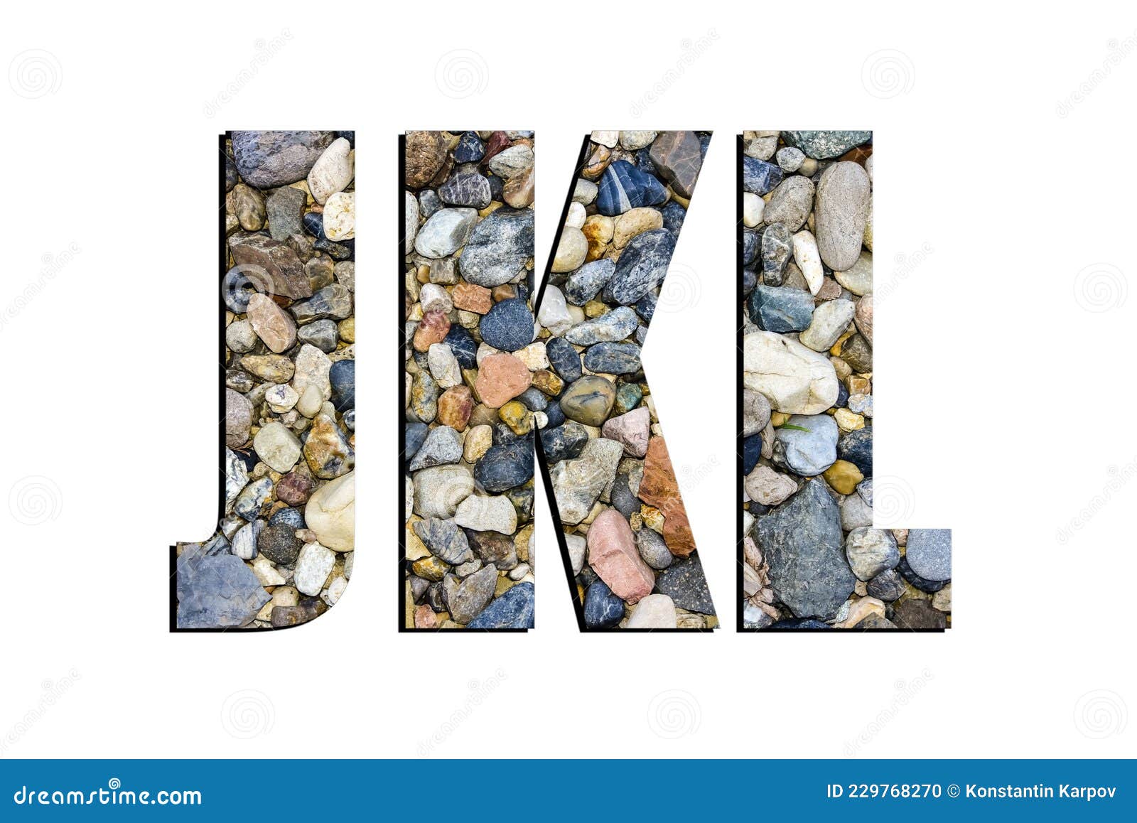 PQR Letters. Stone Design Alphabet, Collection Of Letters Isolated On ...