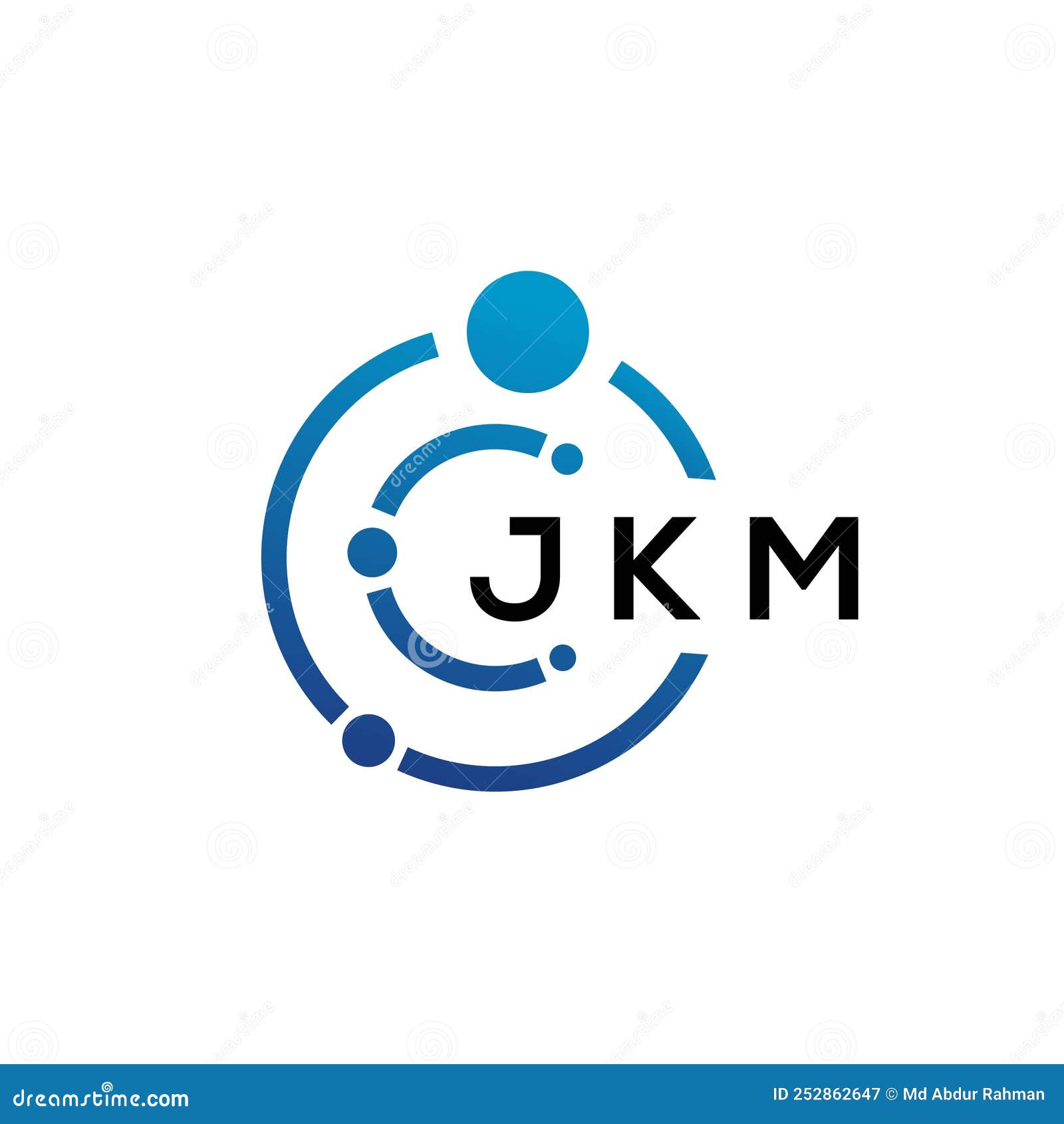 JKM Letter Technology Logo Design on White Background. JKM Creative ...