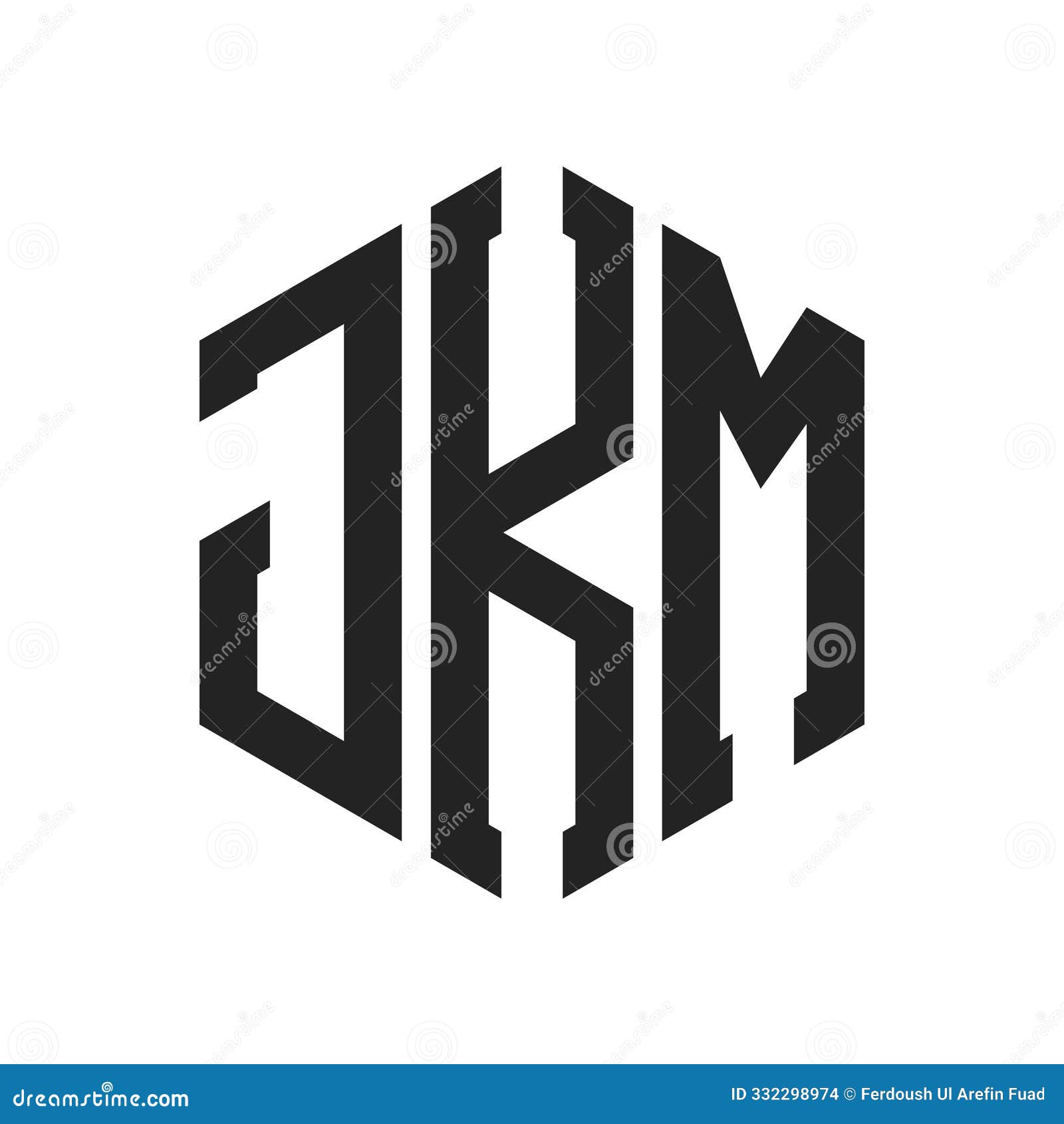 JKM Logo Design. Initial Letter JKM Monogram Logo Using Hexagon Shape ...