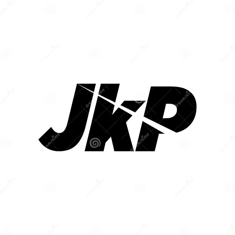 JKP Typography Vector Monogram Illustration Stock Vector - Illustration ...