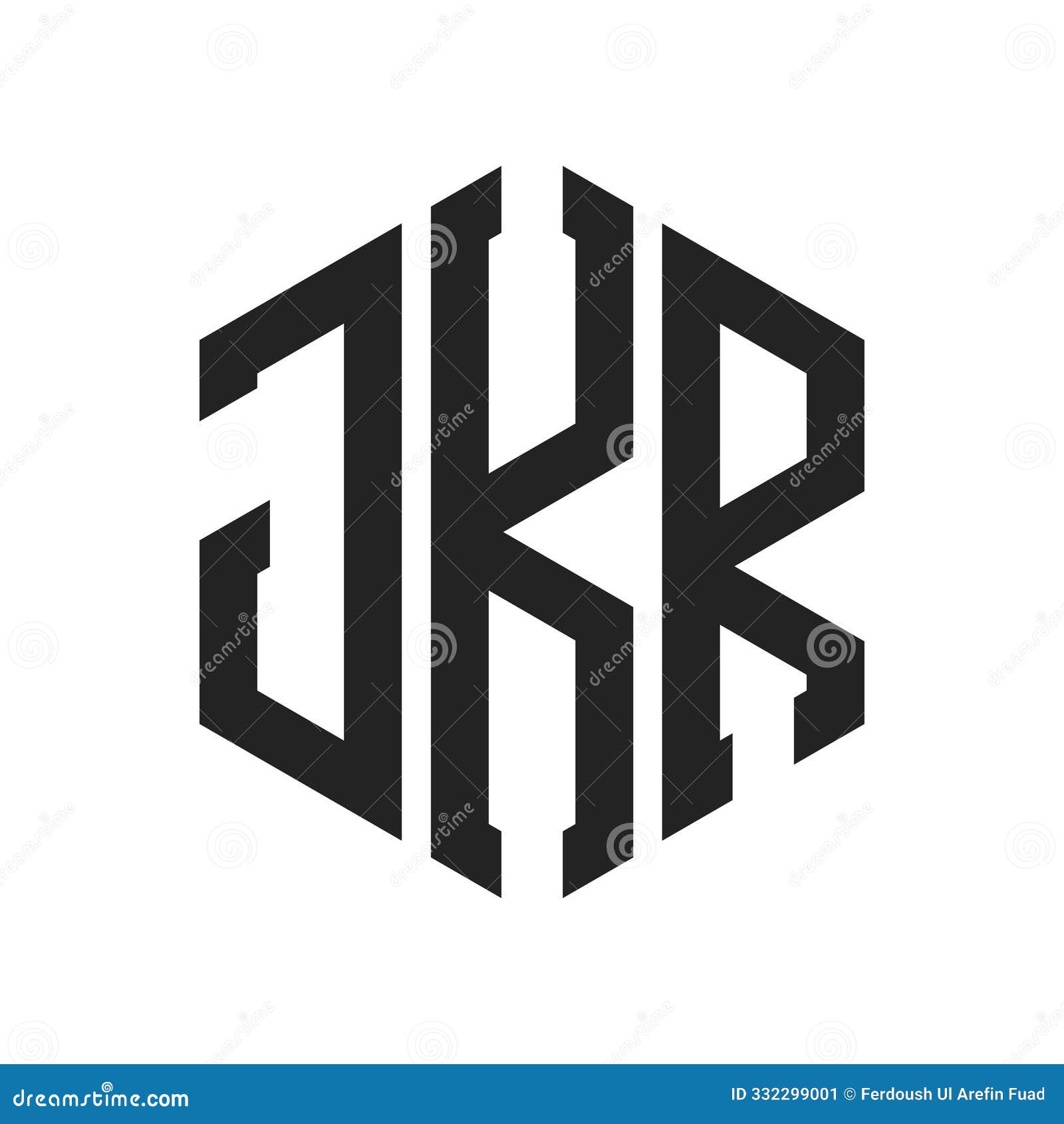 JKR Logo Design. Initial Letter JKR Monogram Logo Using Hexagon Shape ...
