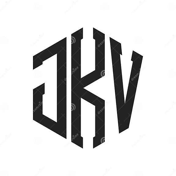 JKV Logo Design. Initial Letter JKV Monogram Logo Using Hexagon Shape ...