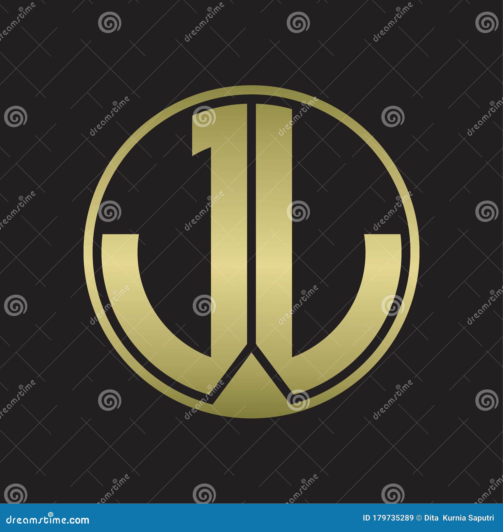 JL Logo Monogram Circle with Piece Ribbon Style on Gold Colors Stock ... JL Logo Monogram Circle with Piece Ribbon Style on Gold Colors Stock ...