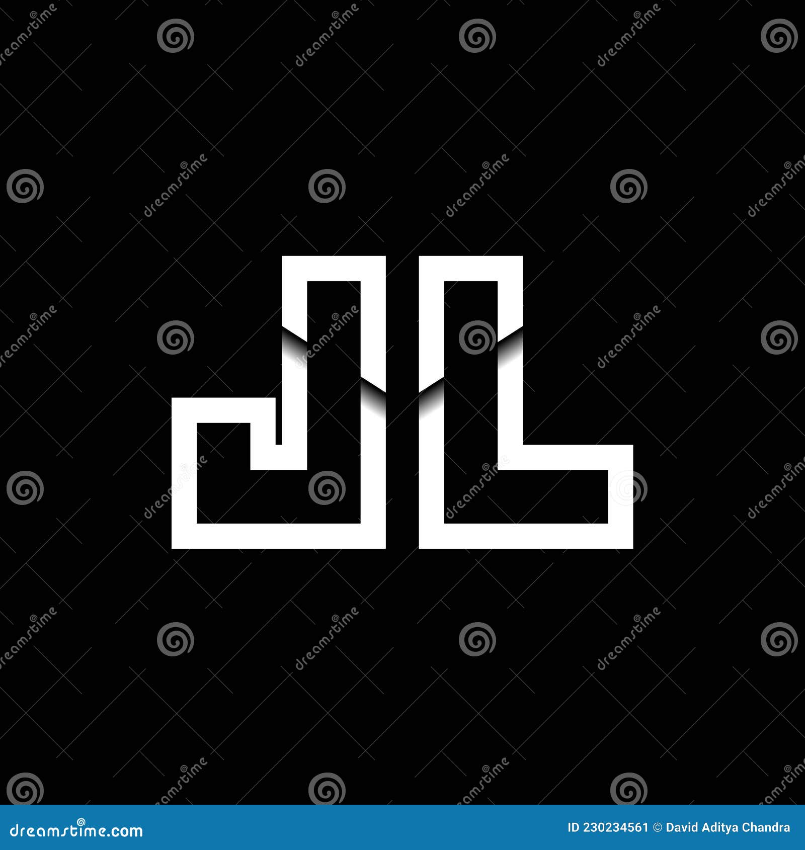 JL Monogram Envelope Shape Style Stock Vector - Illustration of ...