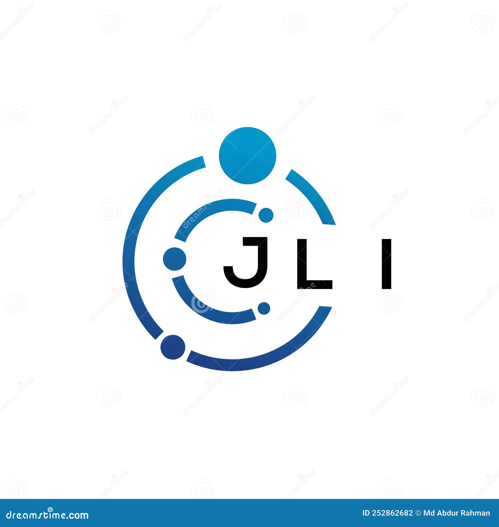 JLI Letter Technology Logo Design on White Background. JLI Creative ...
