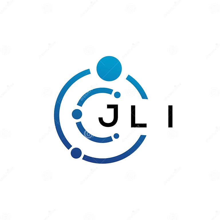 JLI Letter Technology Logo Design on White Background. JLI Creative ...