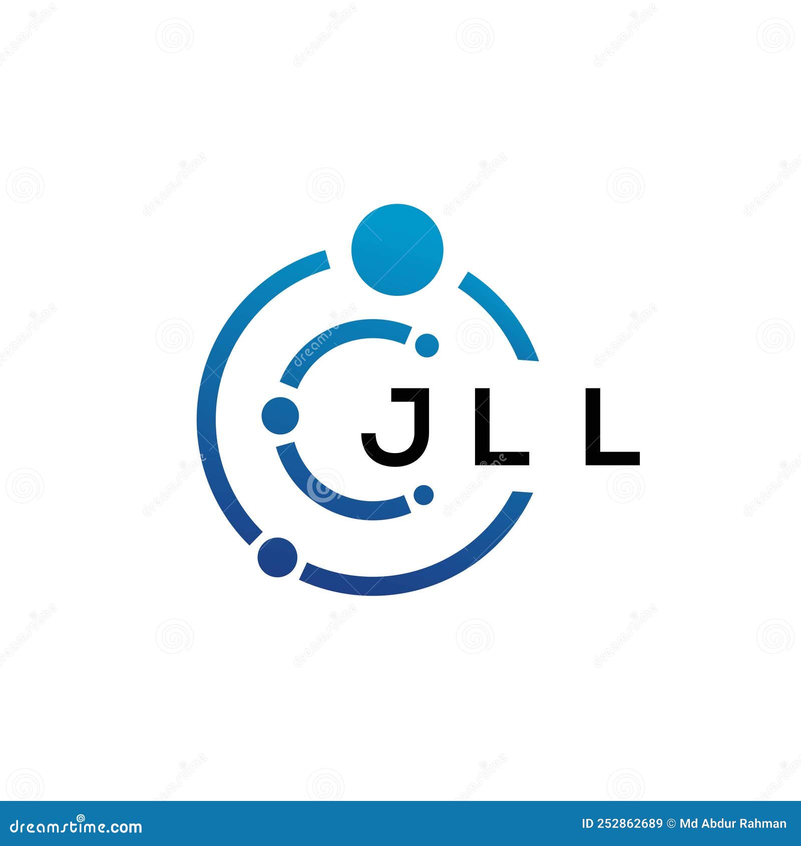 JLL Letter Technology Logo Design on White Background. JLL Creative ...