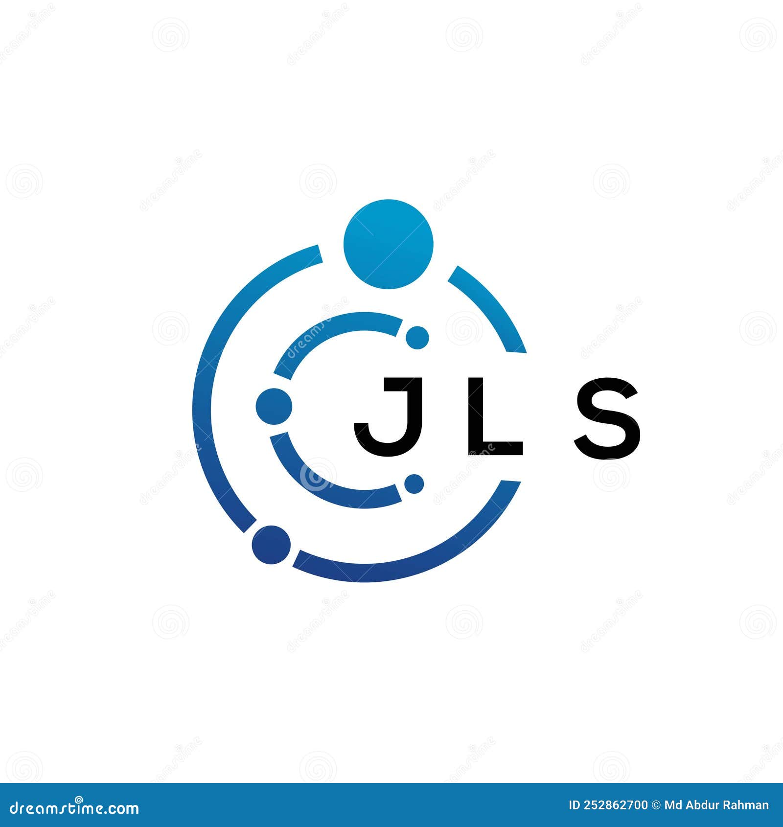 JLS Letter Technology Logo Design on White Background. JLS Creative ...