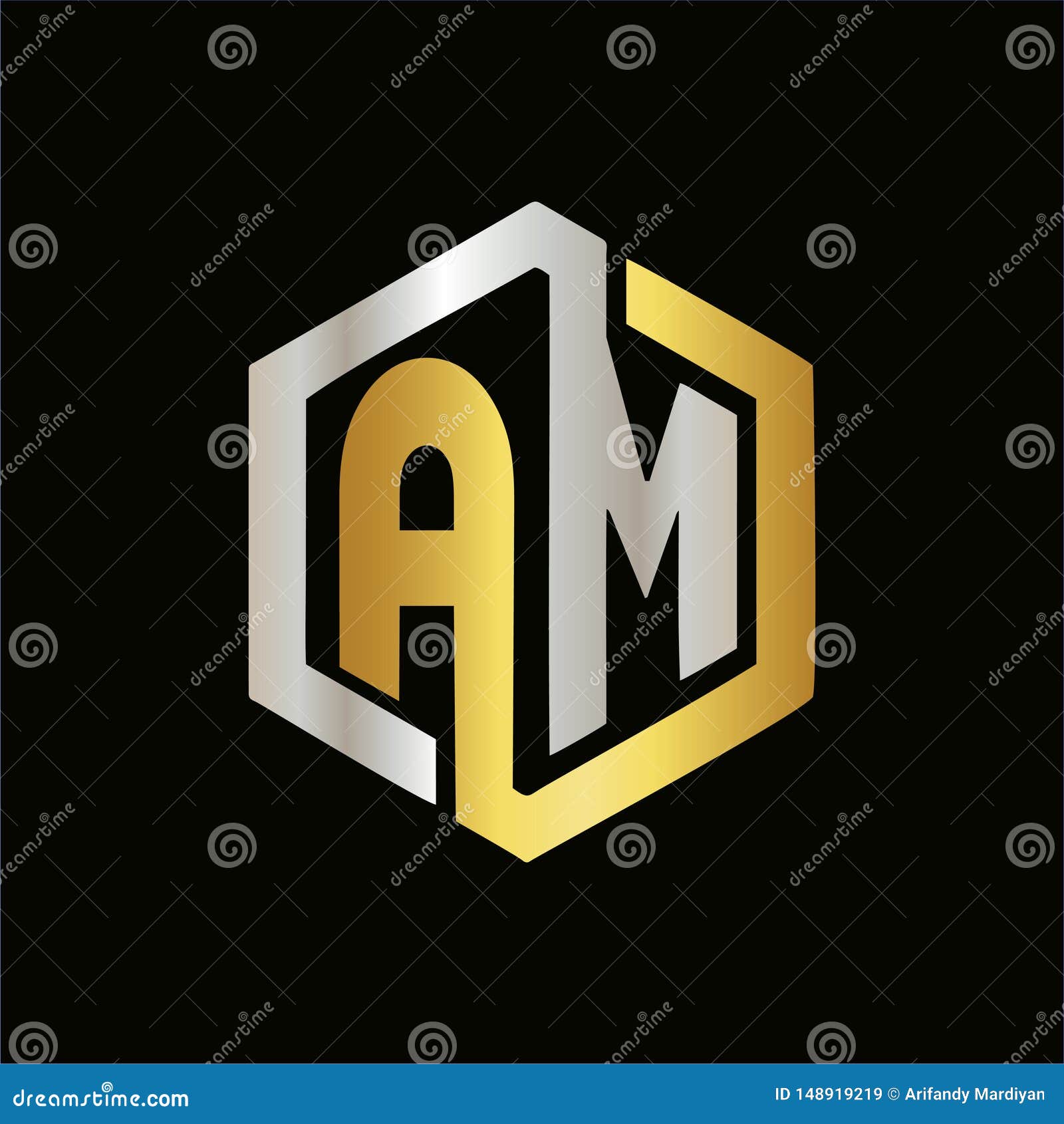 Vector Letters of Elegant am Color Logos Stock Vector - Illustration of ...