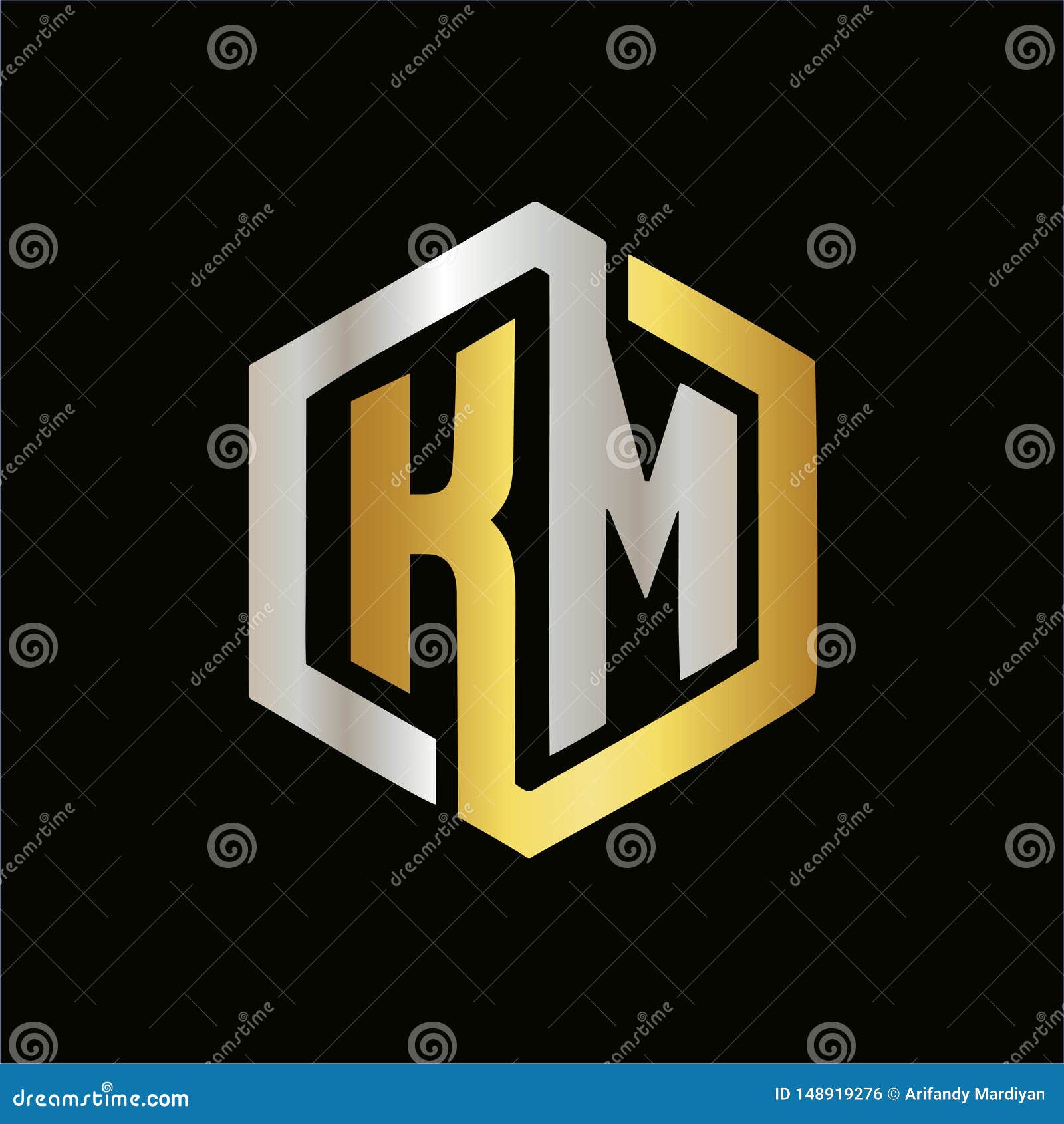 Vector Letters of Elegant KM Color Logos Stock Vector - Illustration of ...
