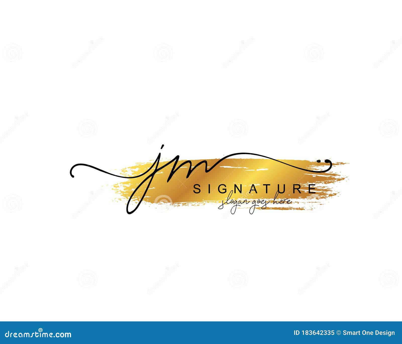 Initial JM Signature Logo Template Vector Stock Vector - Illustration ...