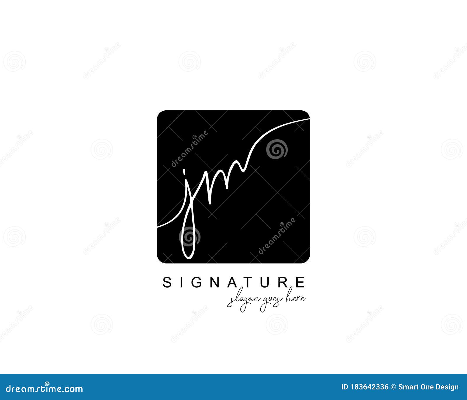 Initial JM Signature Logo Template Vector Stock Vector - Illustration ...
