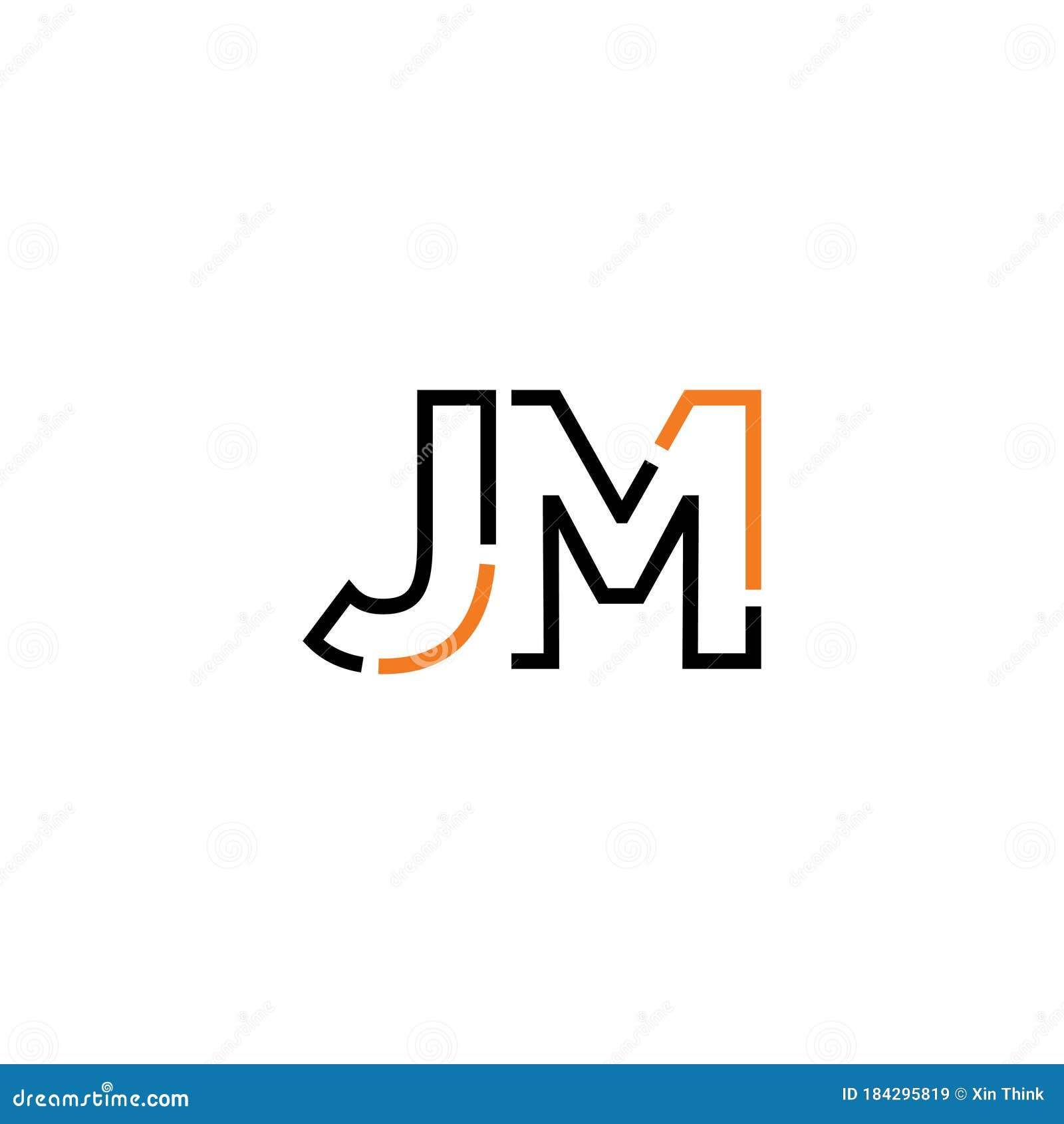 JM Letter Logo Icon Design Template Elements Stock Vector ...