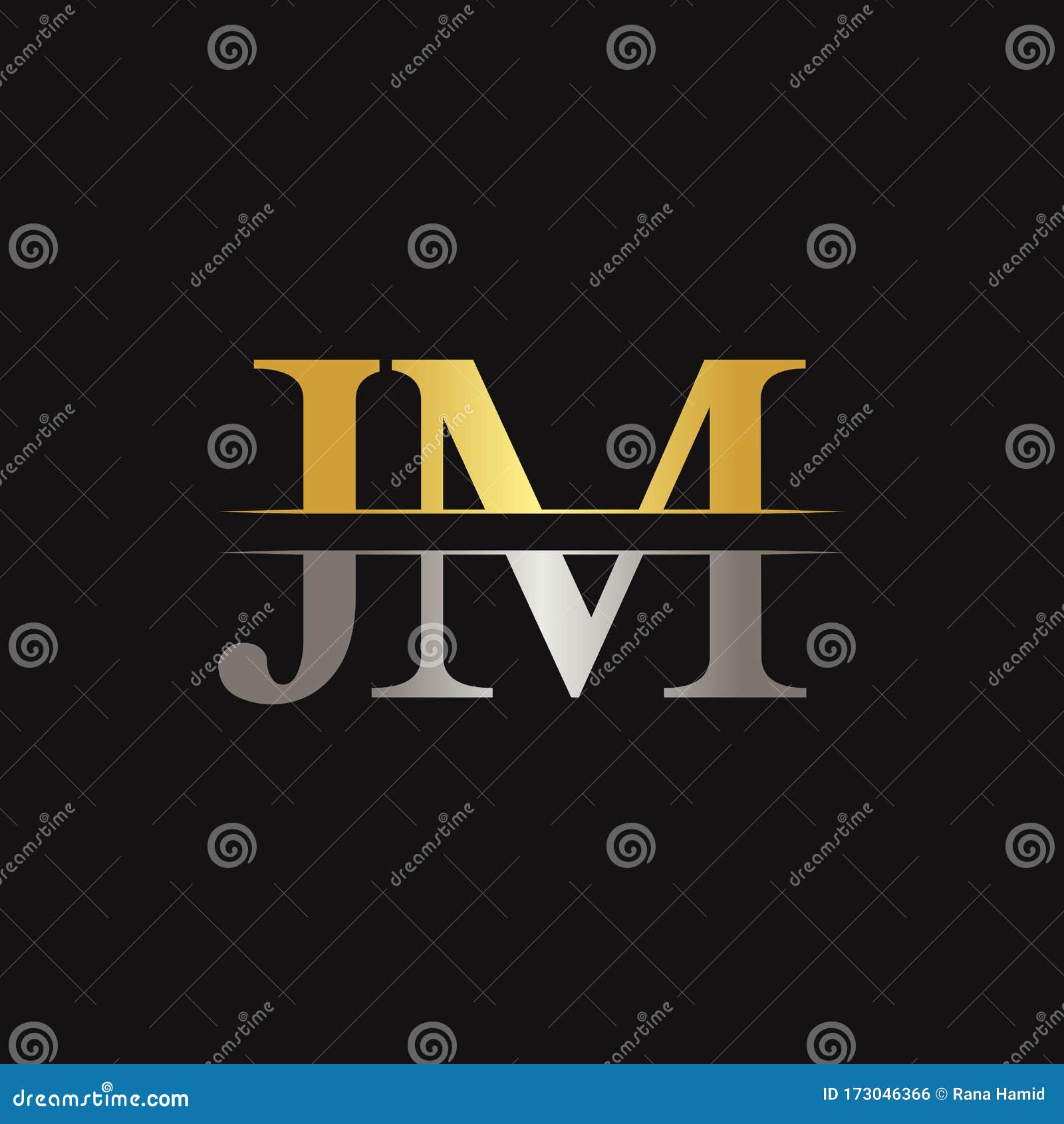 JM Letter Type Logo Design Vector Template. Abstract Letter JM Logo ...
