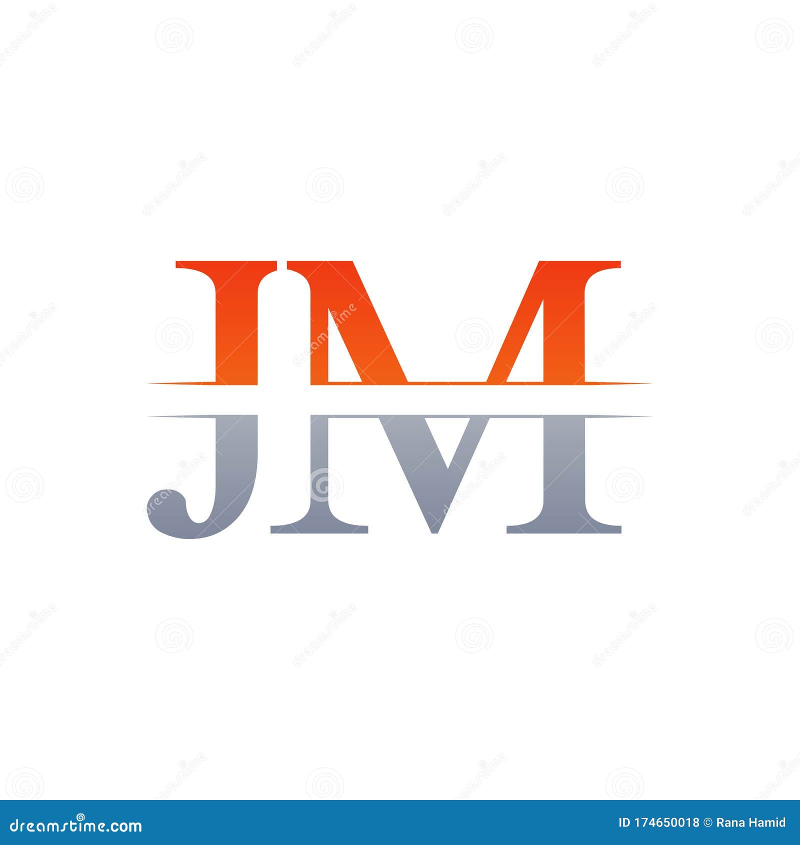 JM Letter Type Logo Design Vector Template. Abstract Letter JM Logo ...
