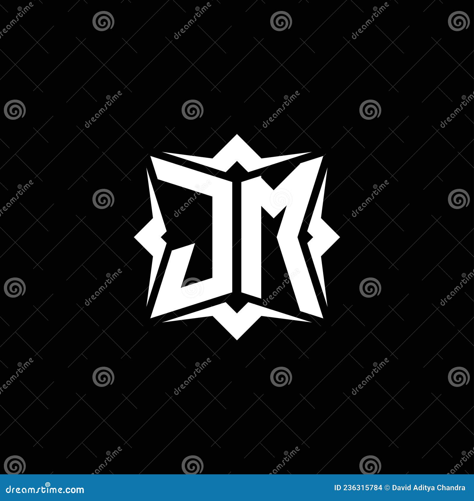 JM Logo Monogram Geometric Modern Design Stock Vector - Illustration of ...