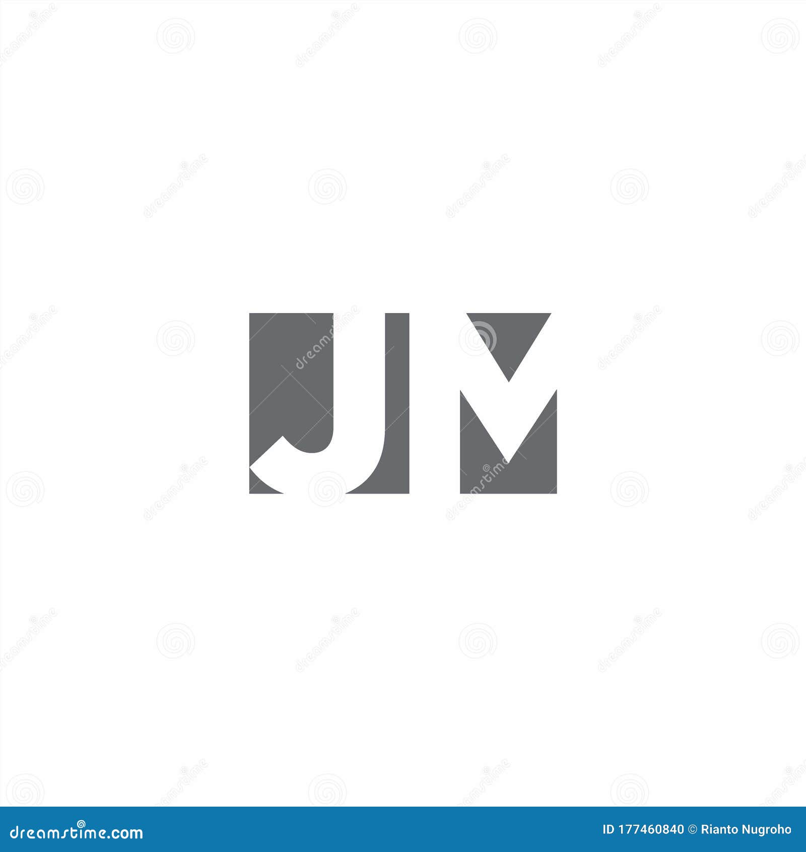 JM Logo Monogram with Negative Space Style Design Template Stock Vector ...