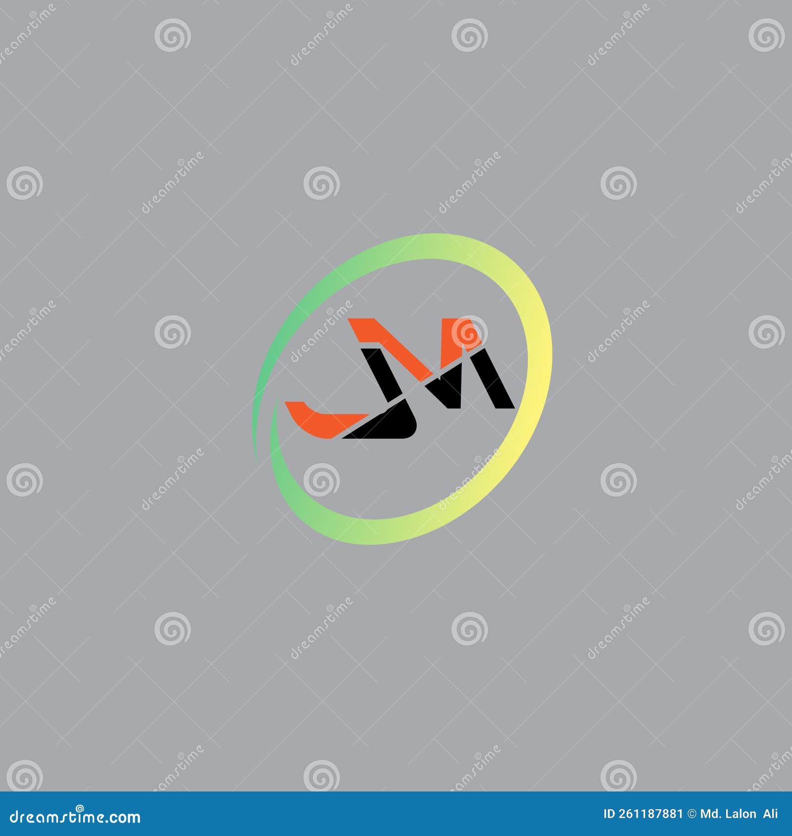 JM Text Logo Design stock vector. Illustration of font - 261187881