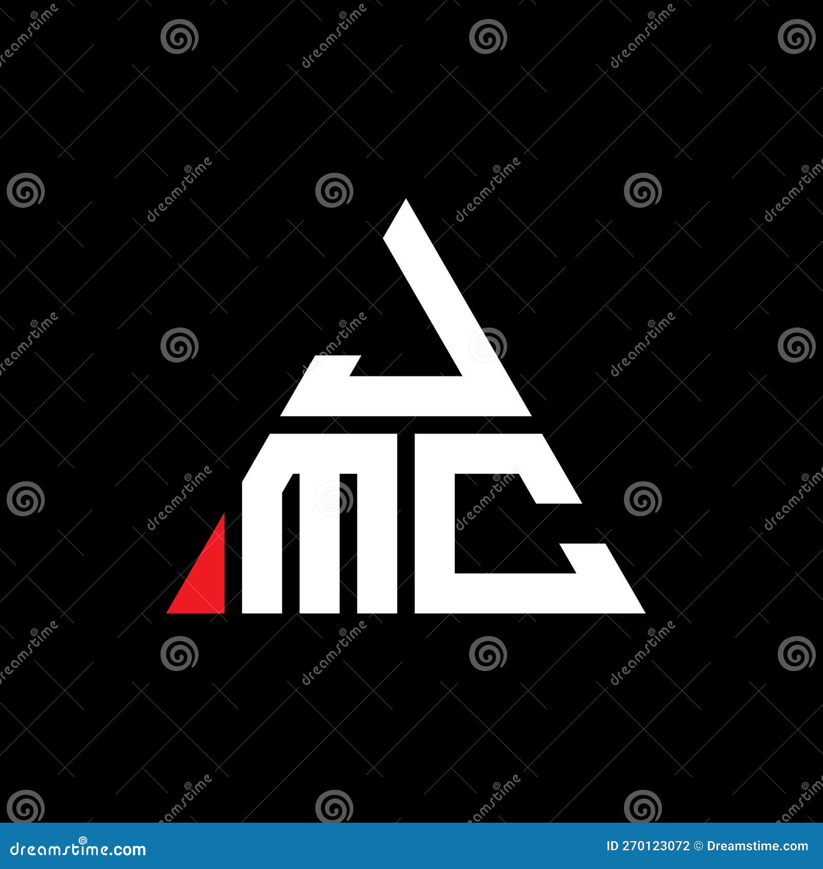 JMC Triangle Letter Logo Design with Triangle Shape. JMC Triangle Logo ...