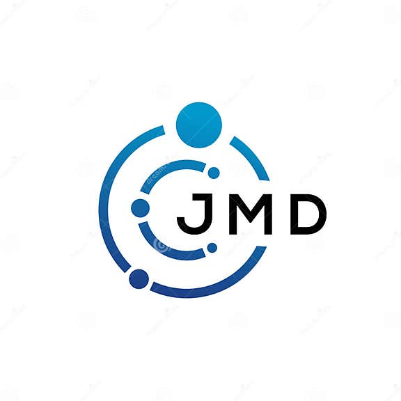JMD Letter Technology Logo Design on White Background. JMD Creative Initials Letter it Logo ...