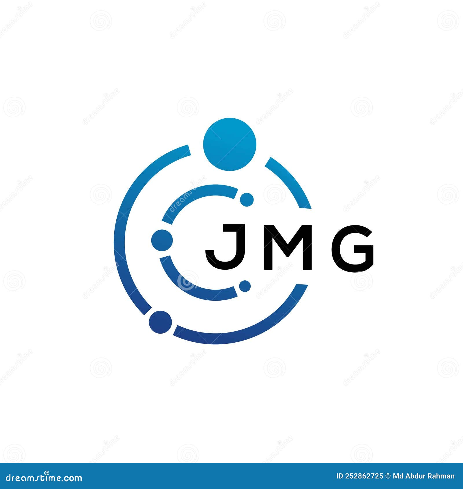 JMG Letter Technology Logo Design on White Background. JMG Creative ...