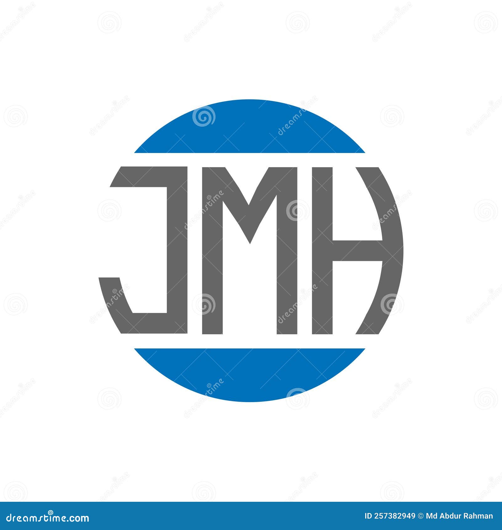 JMH Letter Logo Design on White Background. JMH Creative Initials ...