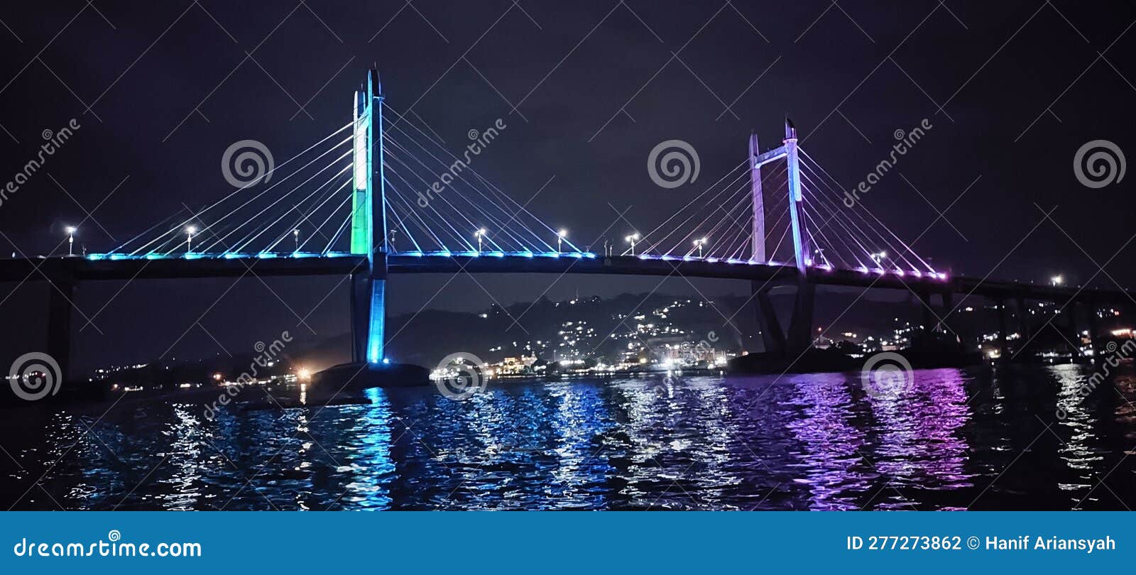 The JMP Bridge of Ambon City Stock Photo - Image of beauty, shine ...