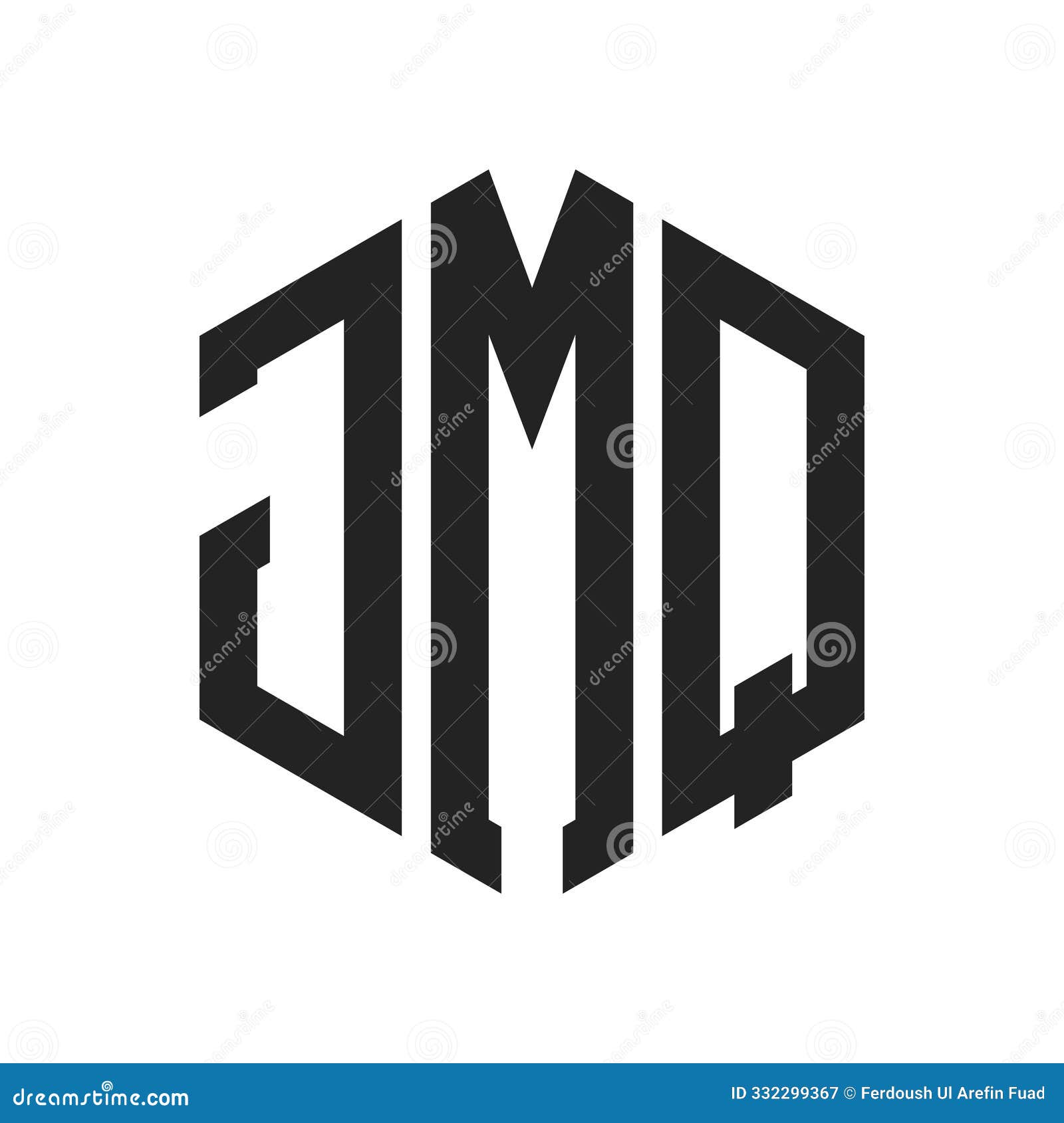 JMQ Logo Design. Initial Letter JMQ Monogram Logo Using Hexagon Shape ...