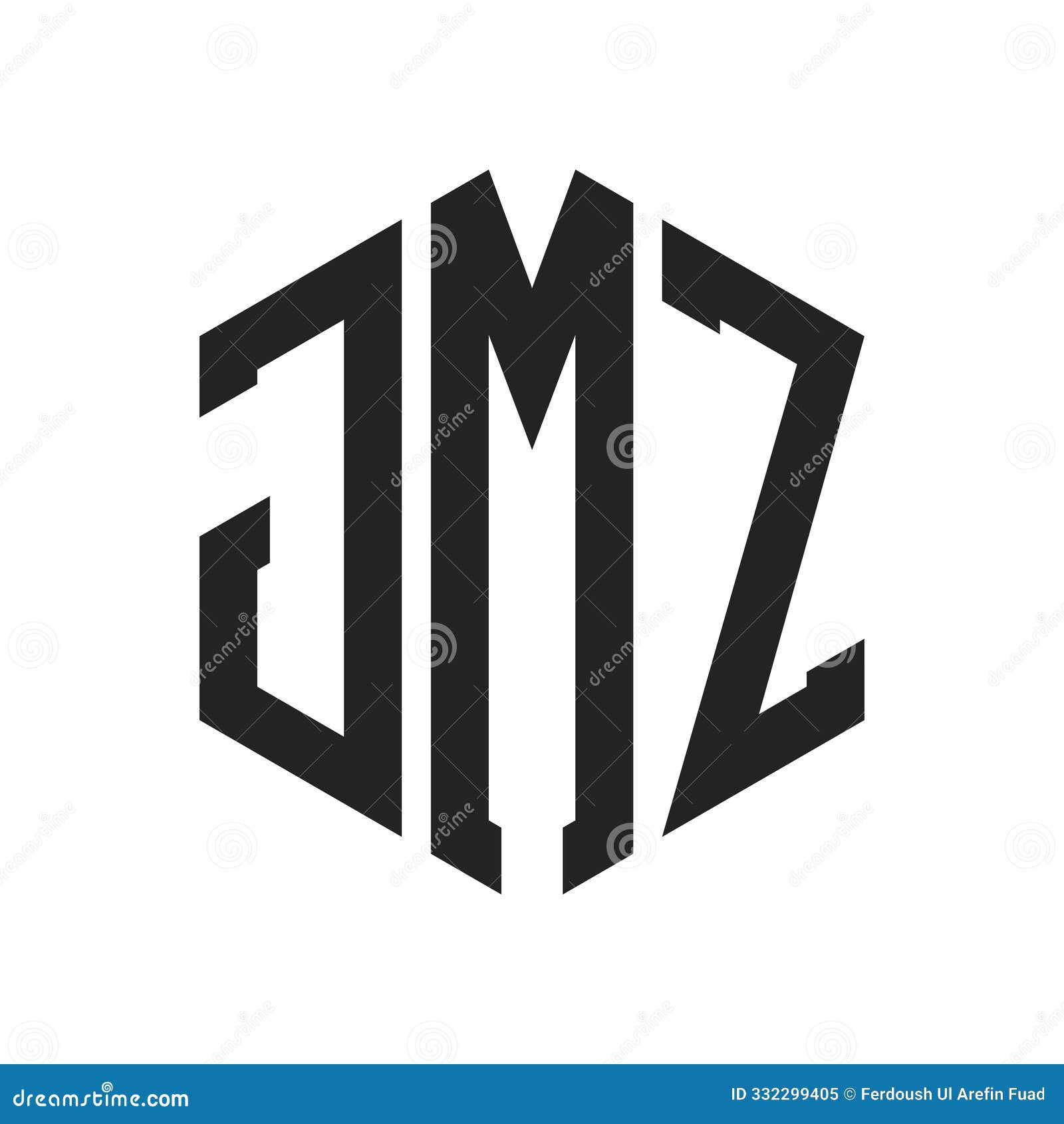 JMZ Logo Design. Initial Letter JMZ Monogram Logo Using Hexagon Shape ...
