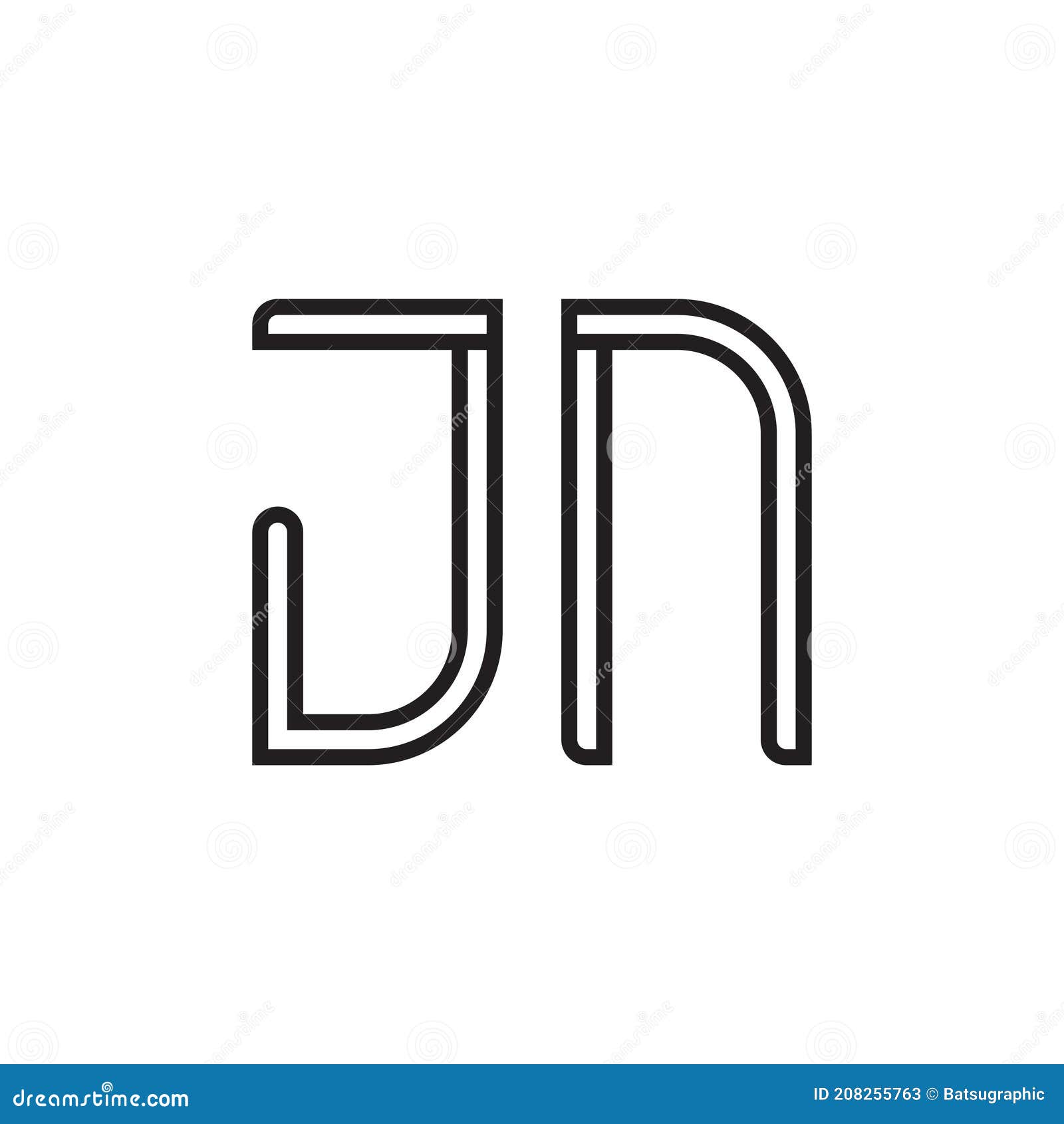 Jn Initial Letter Vector Logo Icon Stock Vector - Illustration of ...
