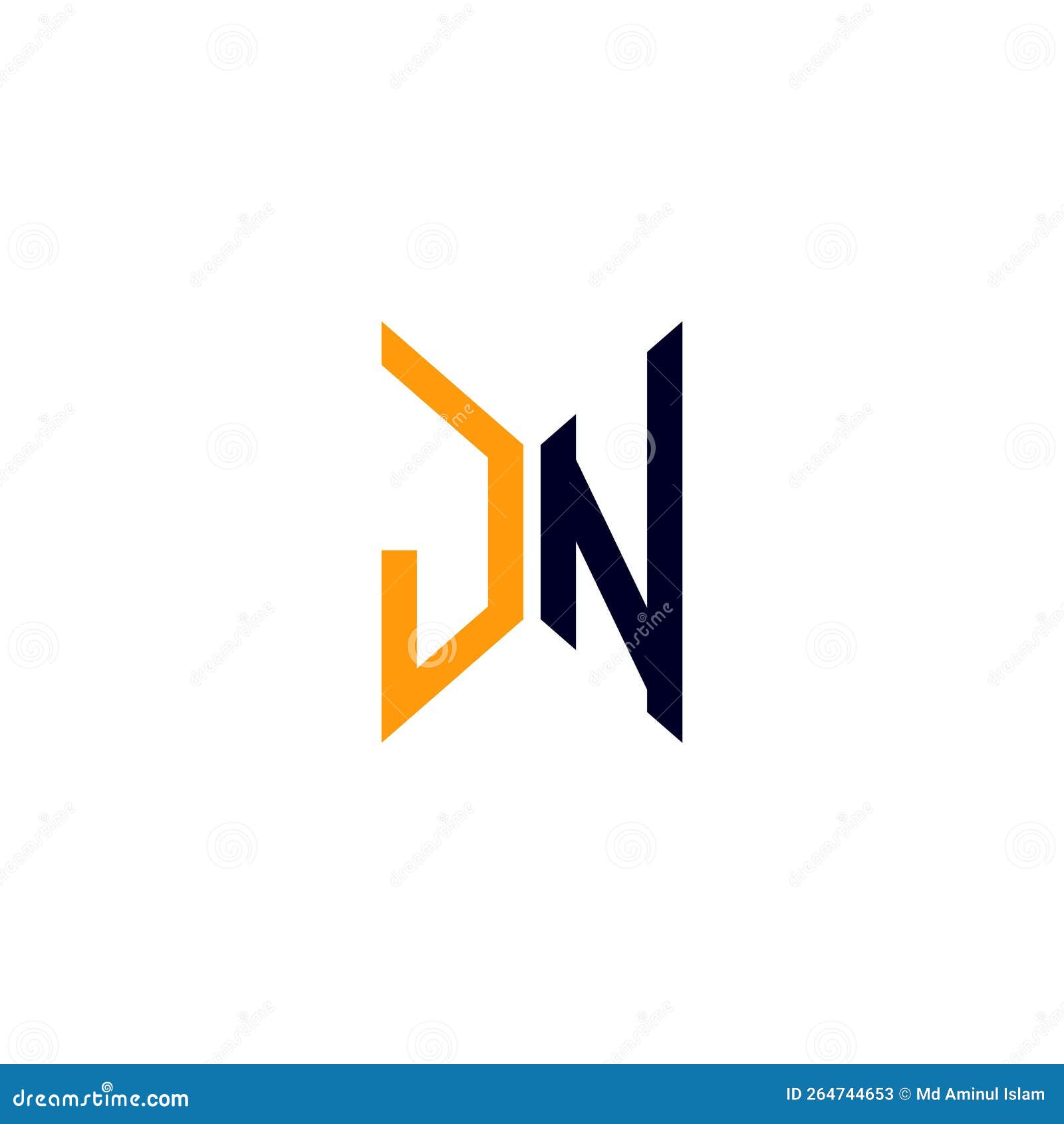 JN Letter Logo Creative Design with Vector Graphic, Stock Vector ...