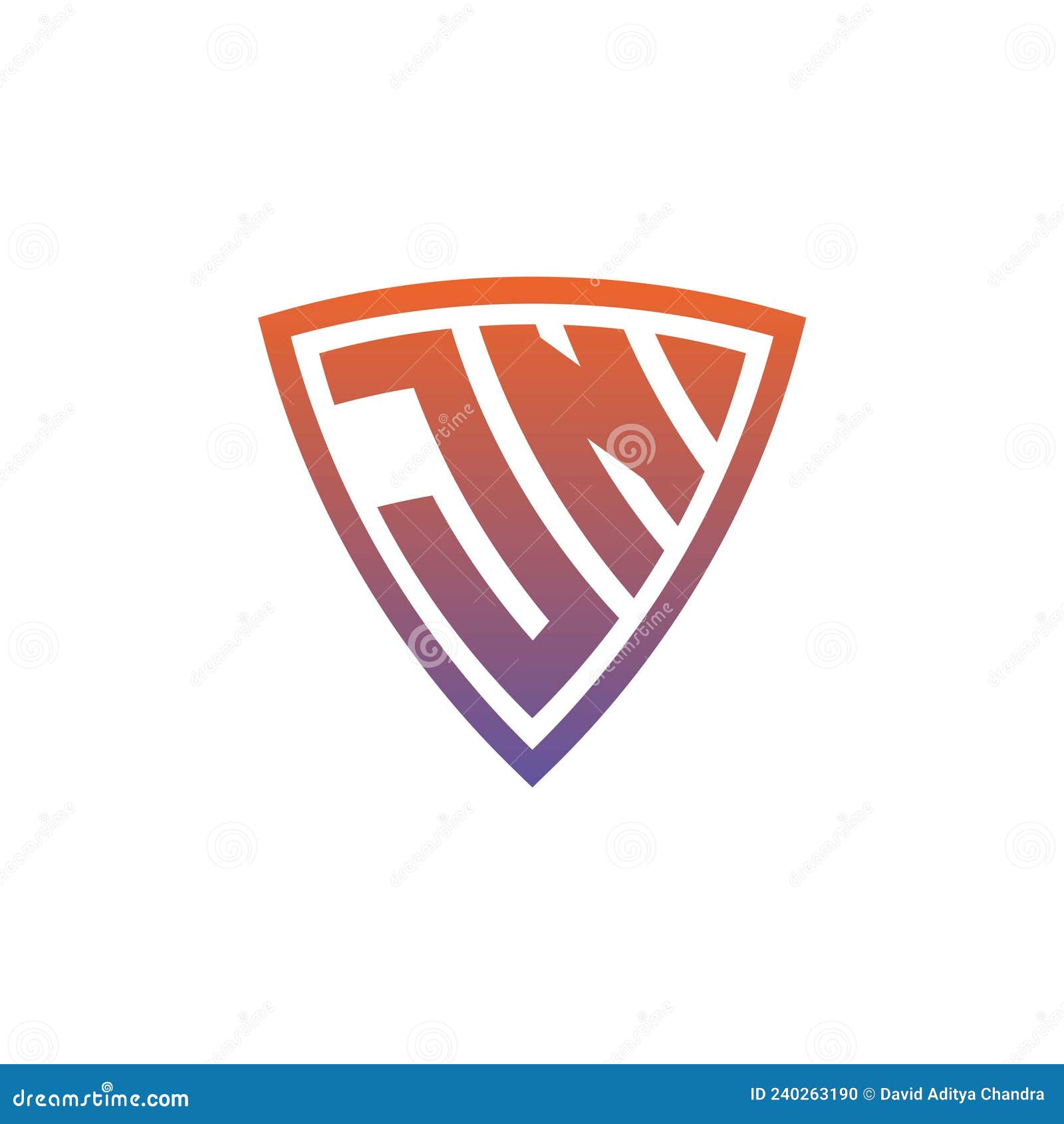 JN Logo Shield Monogram Gradient Style Design Stock Vector ...