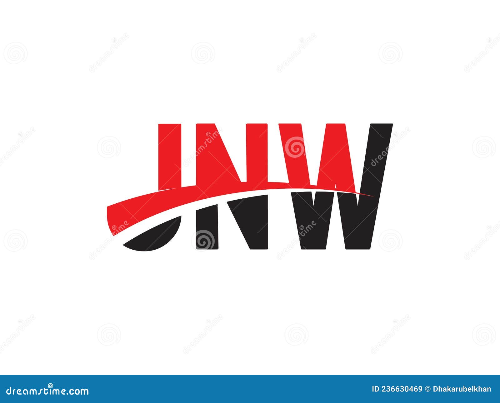 JNW Letter Initial Logo Design Vector Illustration Stock Image - Image ...