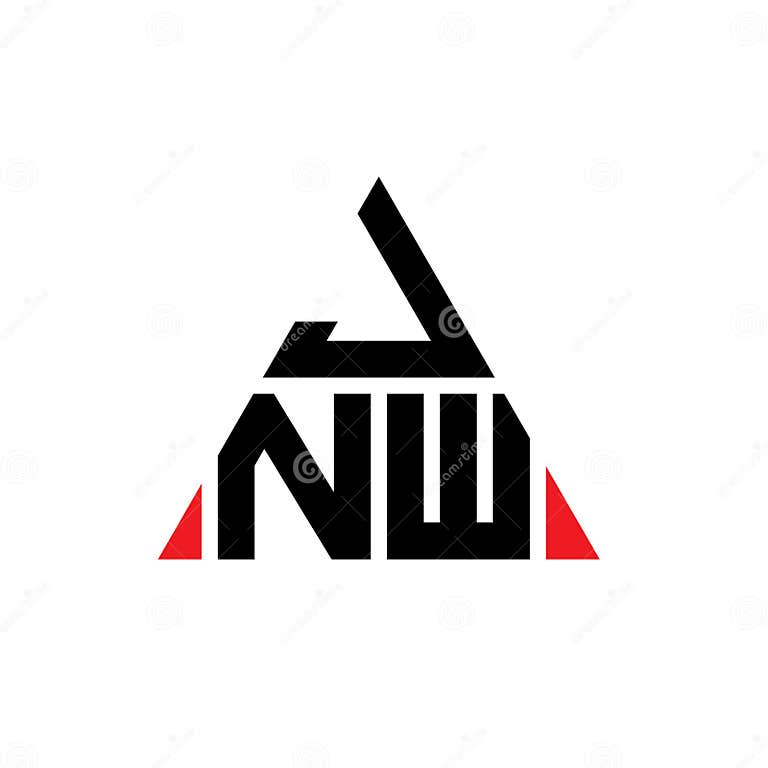 JNW Triangle Letter Logo Design with Triangle Shape. JNW Triangle Logo ...