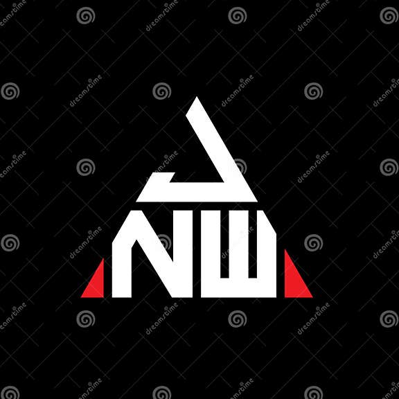 JNW Triangle Letter Logo Design with Triangle Shape. JNW Triangle Logo ...