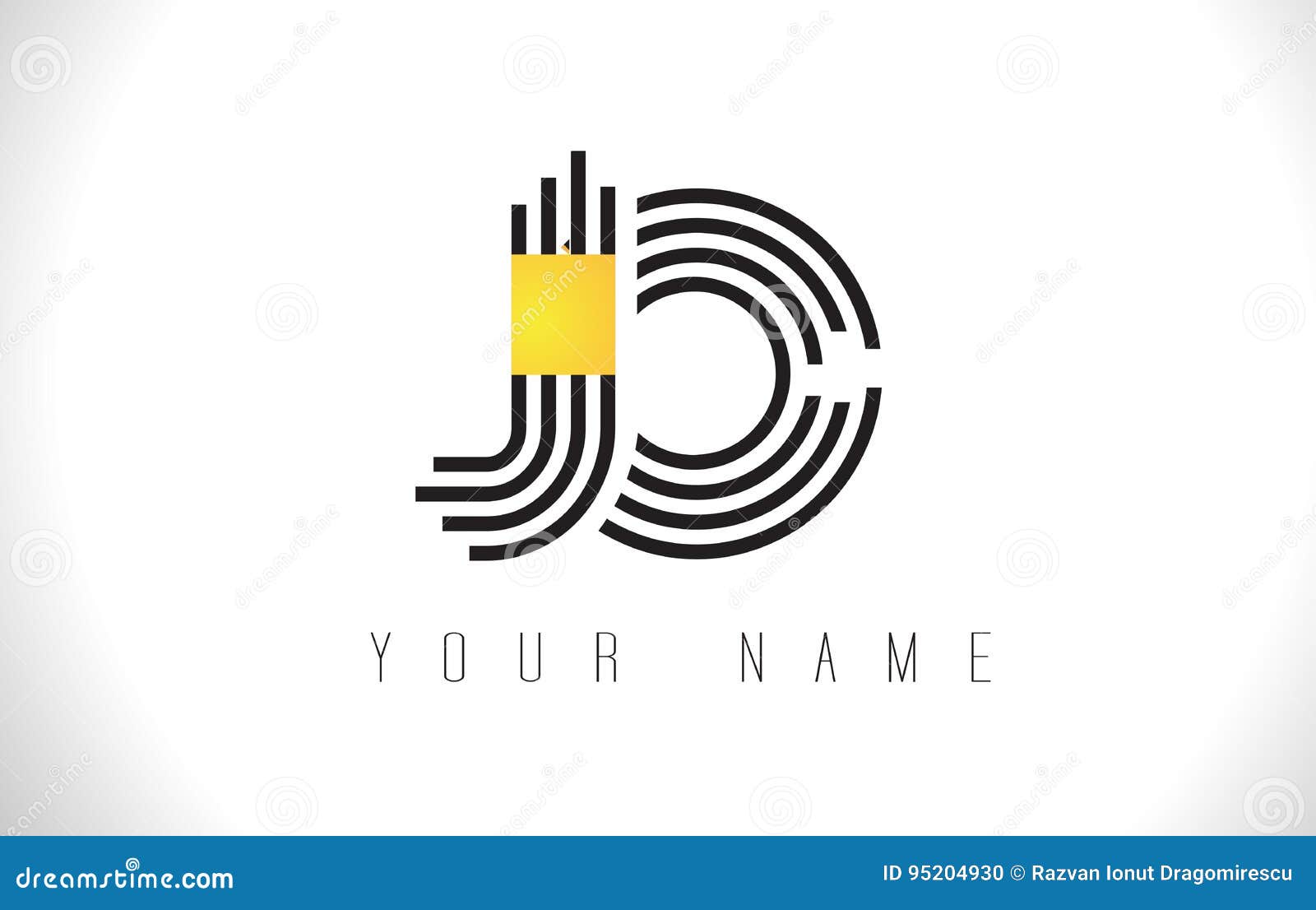 JO Black Lines Letter Logo. Creative Line Letters Vector Templat Stock ...