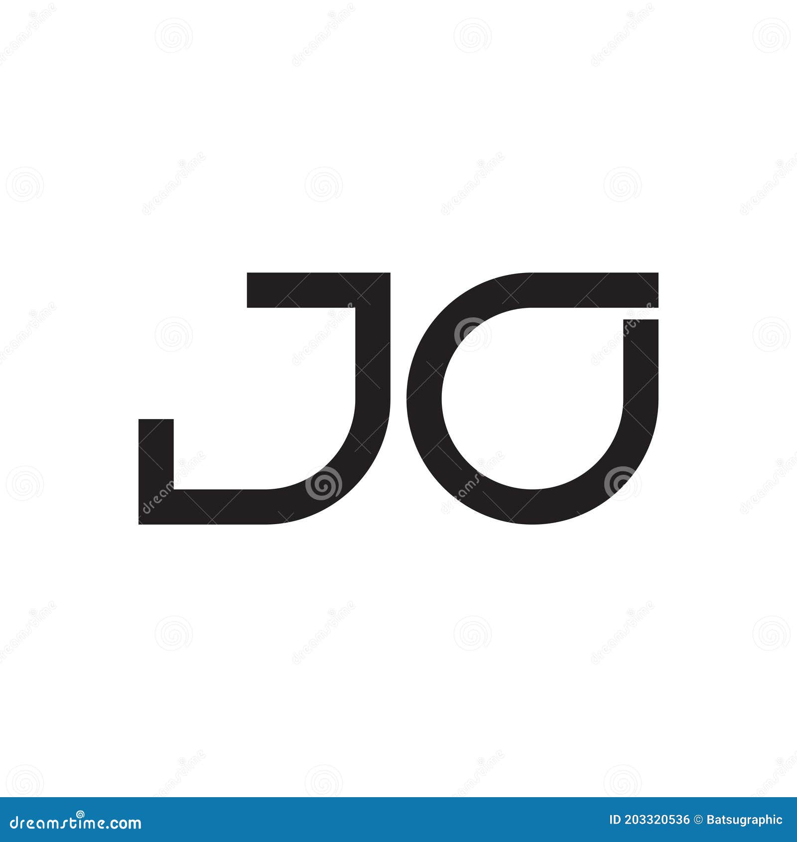 Jo Initial Letter Vector Logo Icon Stock Vector - Illustration of icon ...