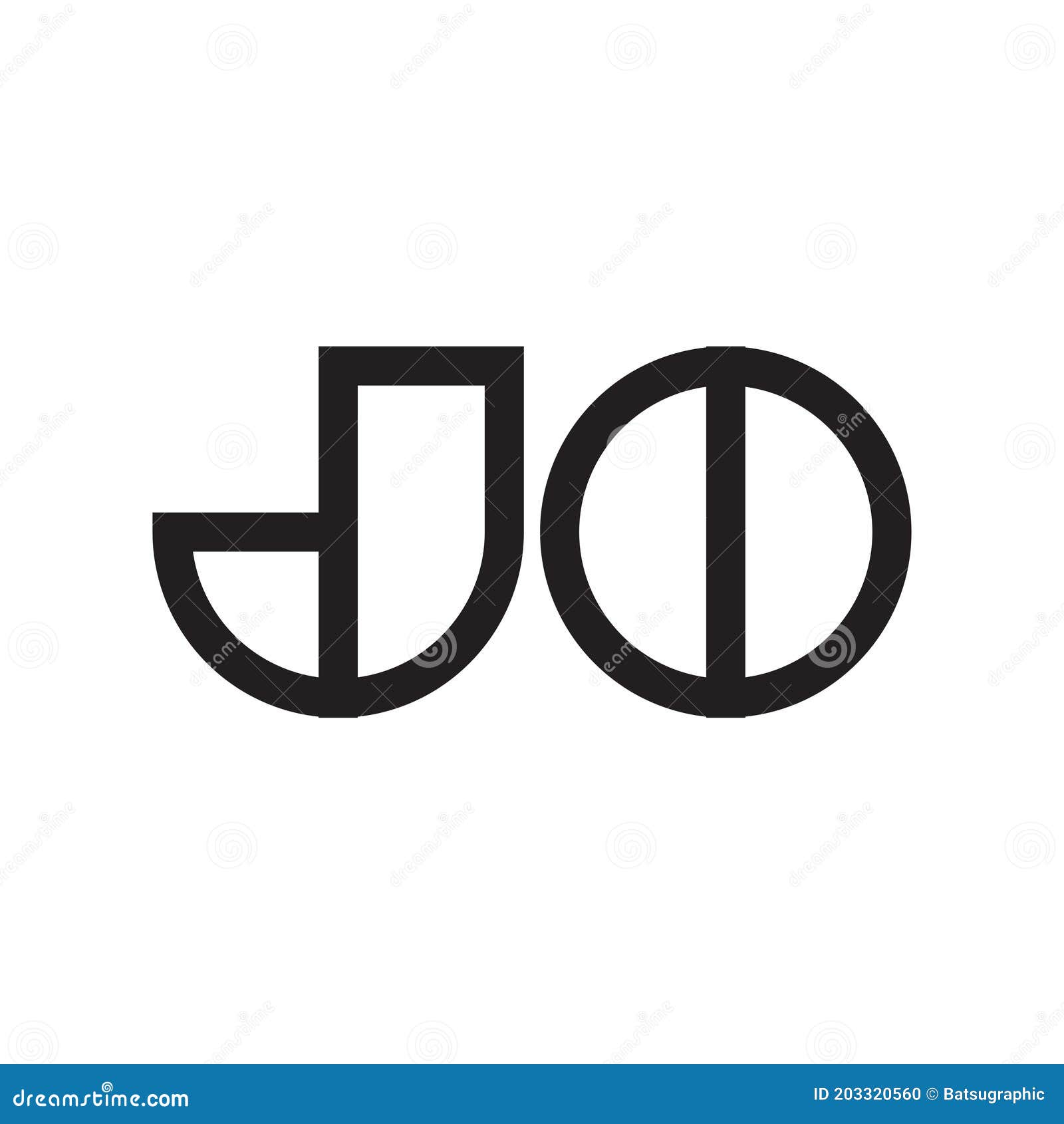 Jo Initial Letter Vector Logo Icon Stock Vector - Illustration of ...