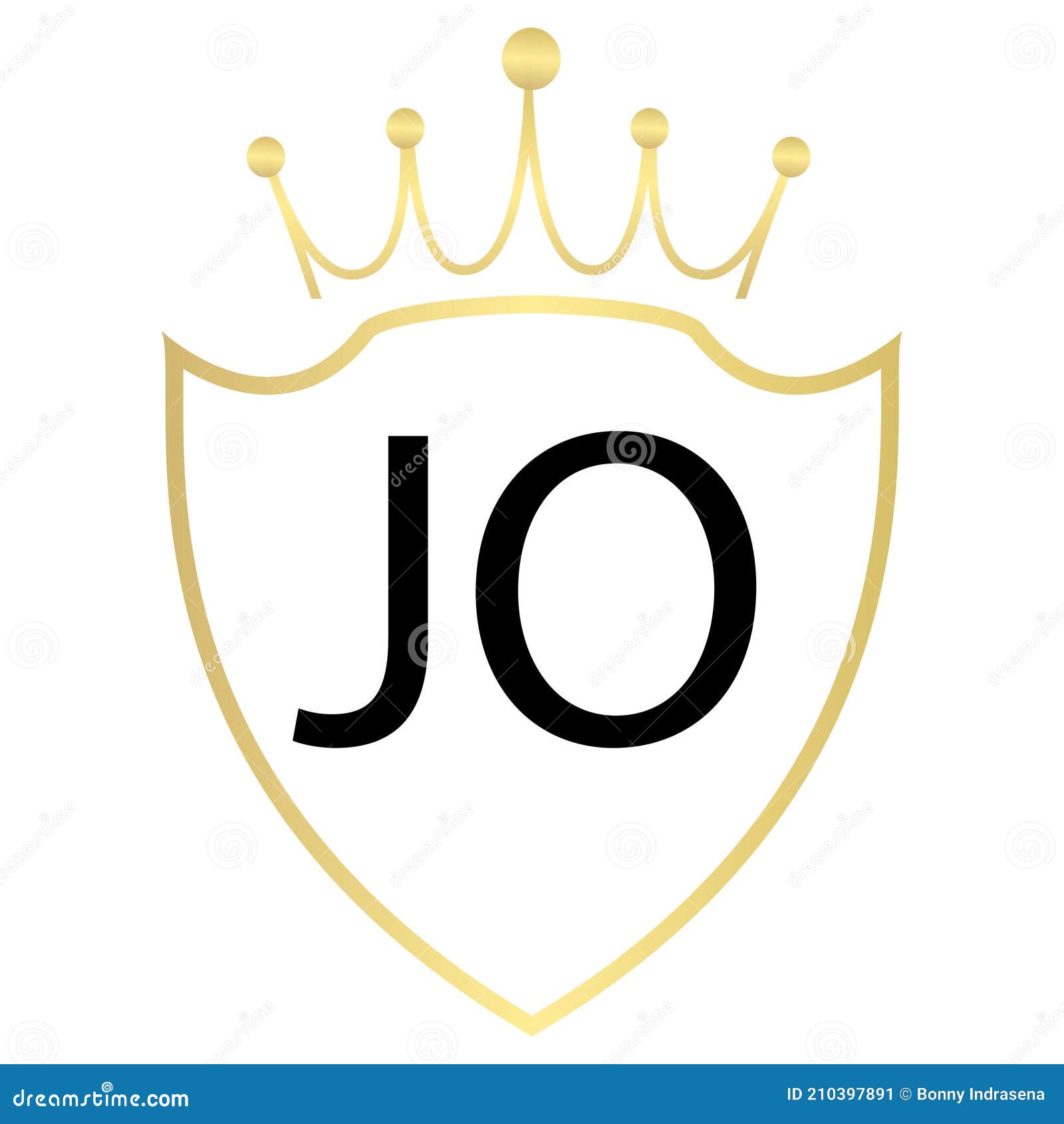 JO Letter Logo Design with Simple Style Stock Vector - Illustration of ...