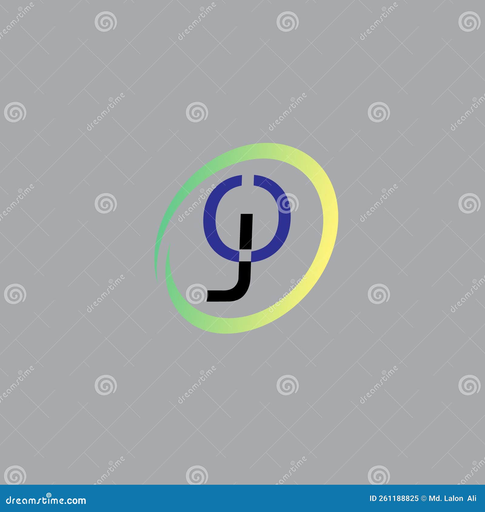 JO Text Logo Design stock vector. Illustration of number - 261188825