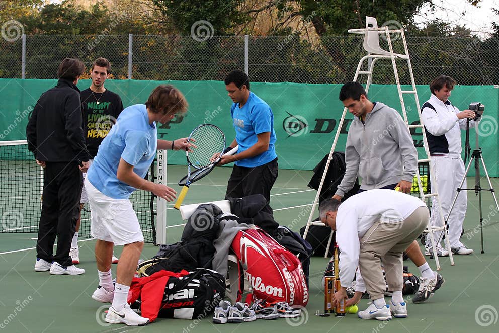 Jo-Wilfried Tsonga during a Practice Session Editorial Photo - Image of catalans, sport: 7460126