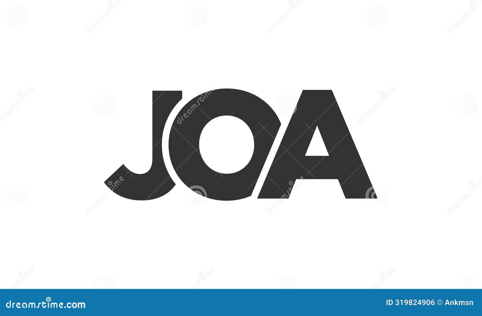 JOA Logo Design Template with Strong and Modern Bold Text. Initial ...
