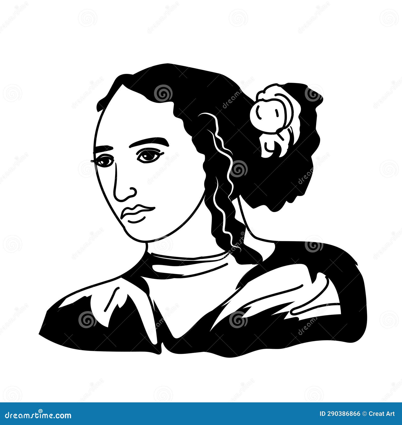 Joan Of Arc Vector Portrait Stock Illustration Illustration Of Vector Nbackground 290386866