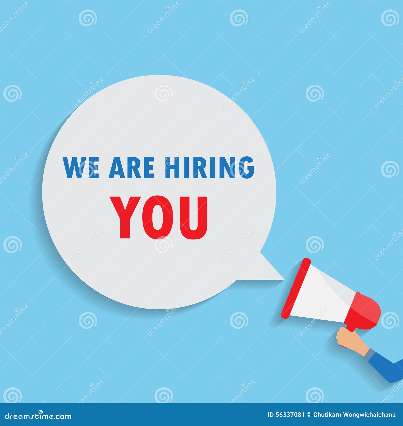 Job Announcement vector illustratie. Illustration of luidspreker - 56337081