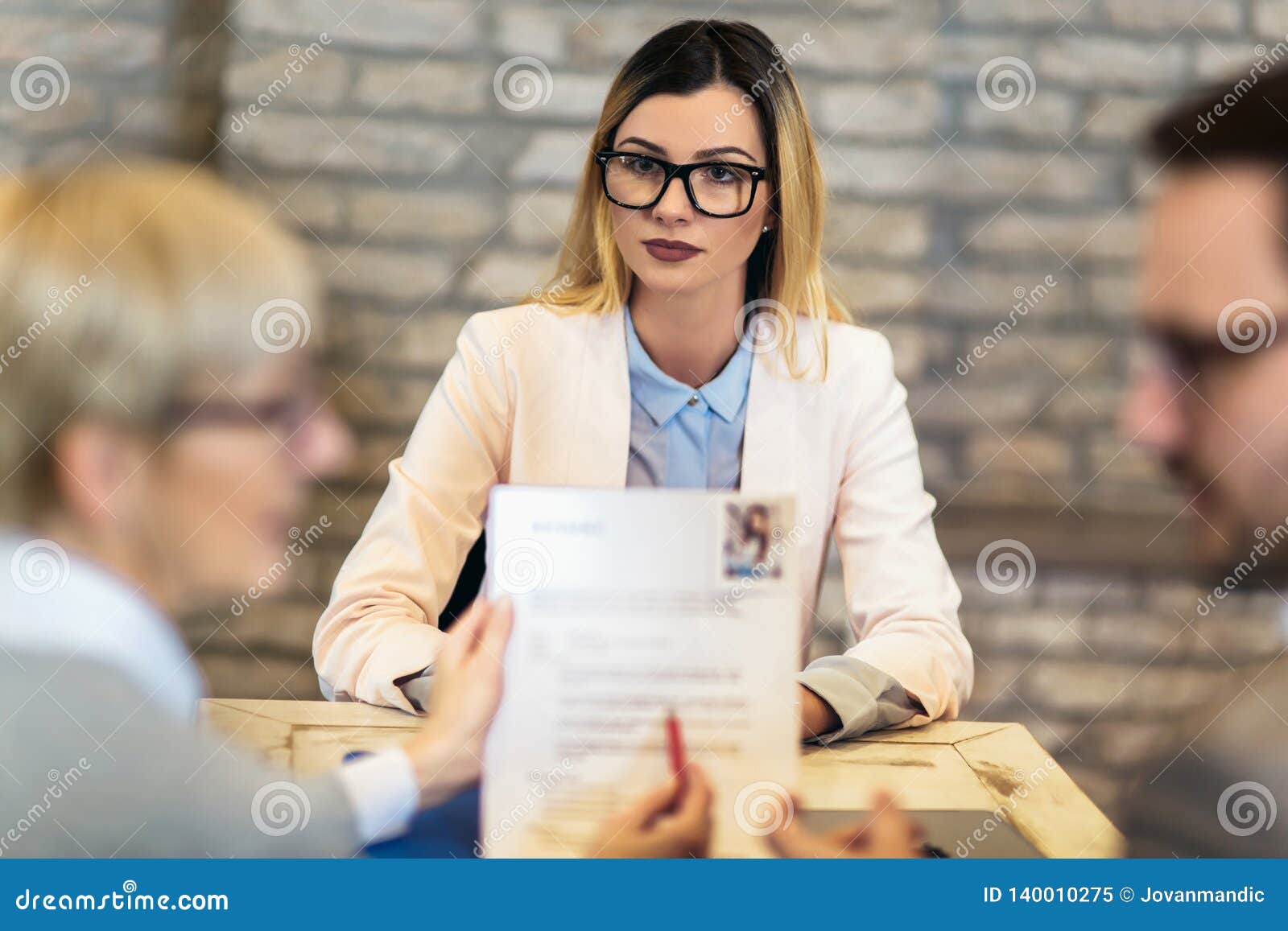Job Applicants Having Interview Stock Image - Image of applicants ...
