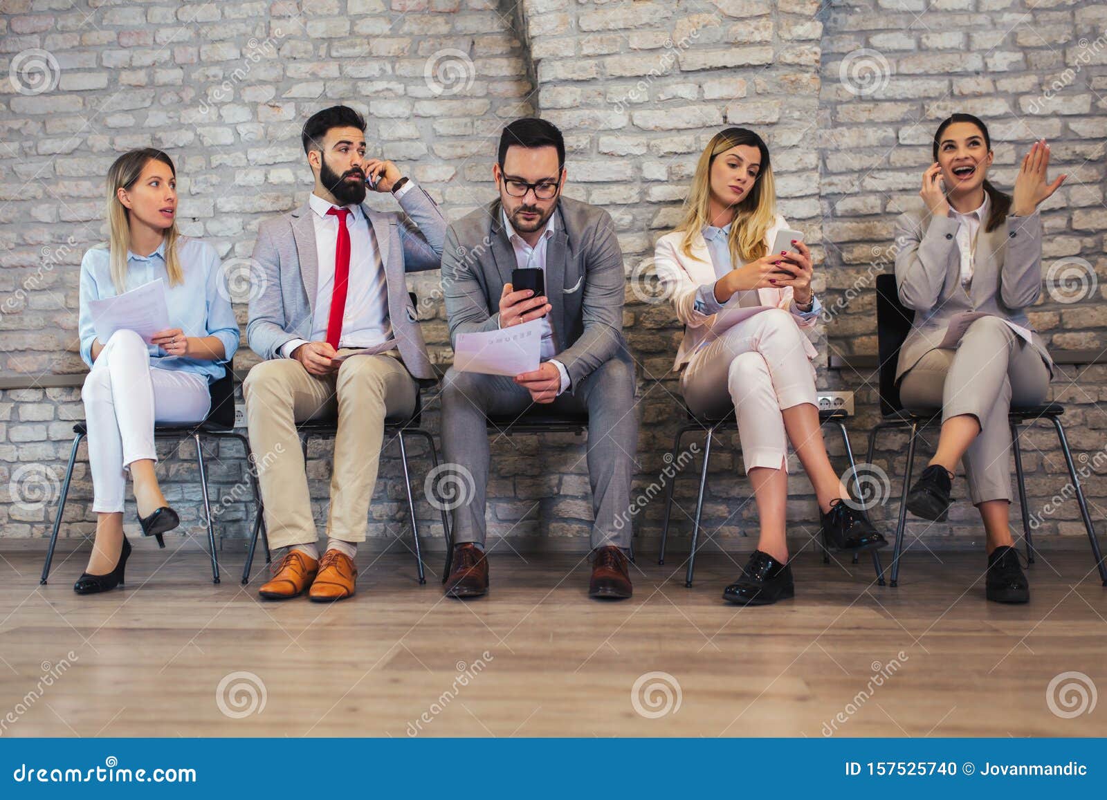 Job Applicants Having Interview in Office Stock Photo - Image of ...