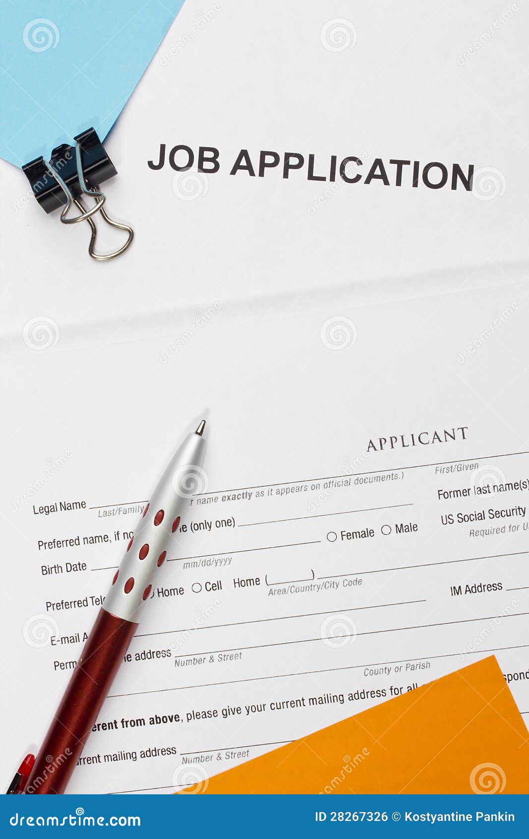Job Application stock photo. Image of recruitment, hiring - 28267326