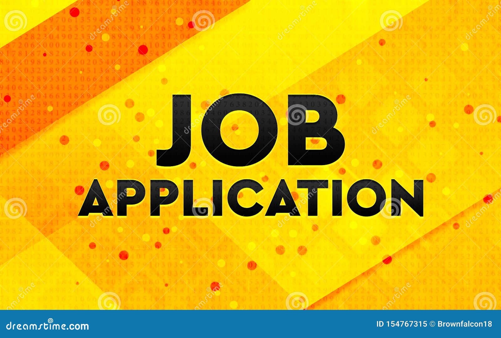 Job Application Abstract Digital Banner Yellow Background Stock Image ...