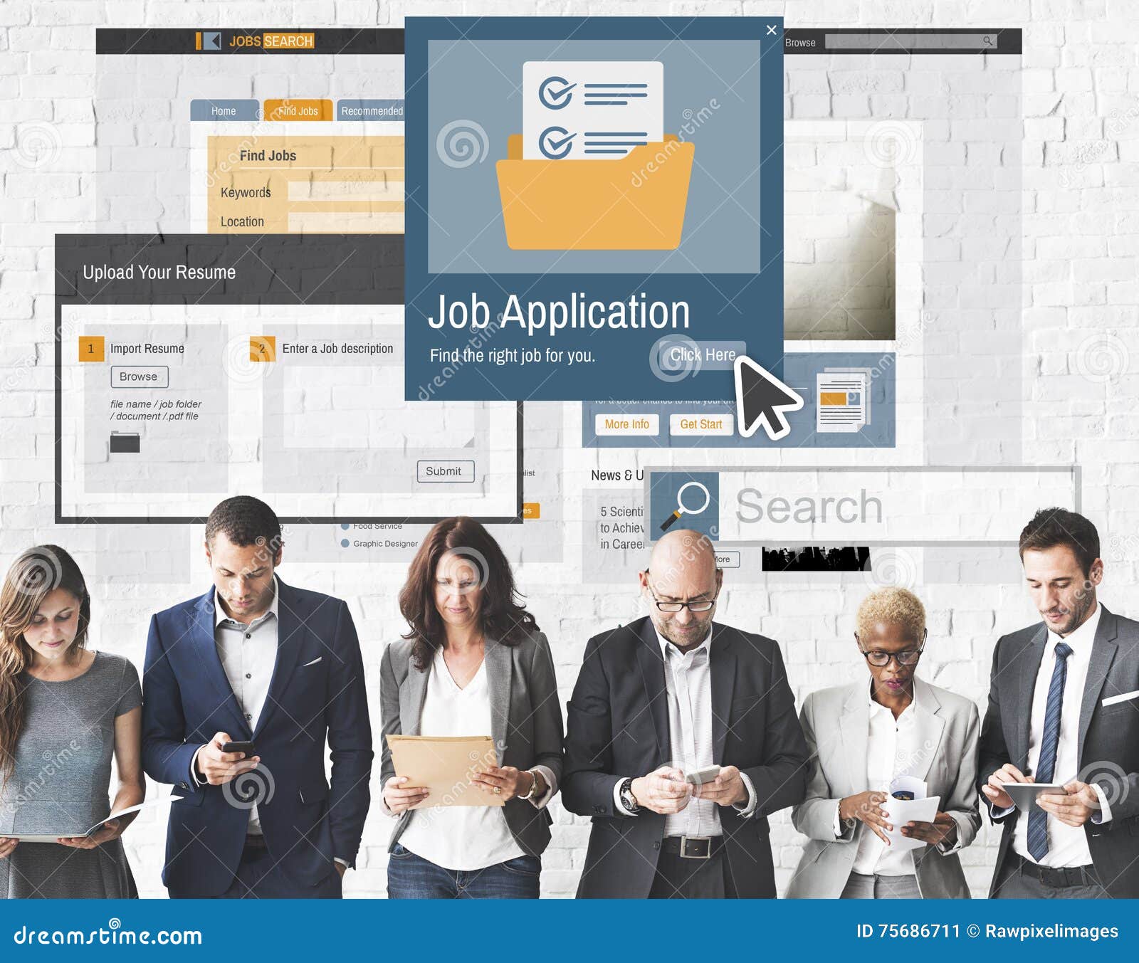 Job Application Apply Hiring Human Resources Concept Stock Image ...